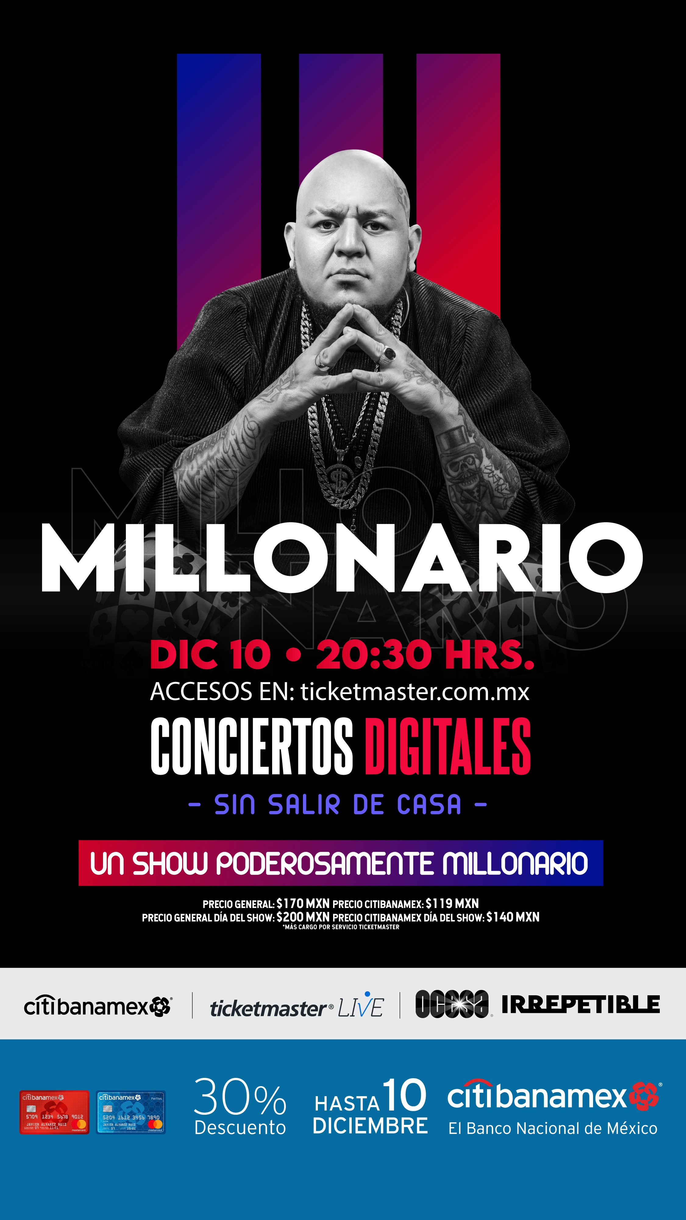 El rap de Millonario se vivirá en un concierto IRREPETIBLE