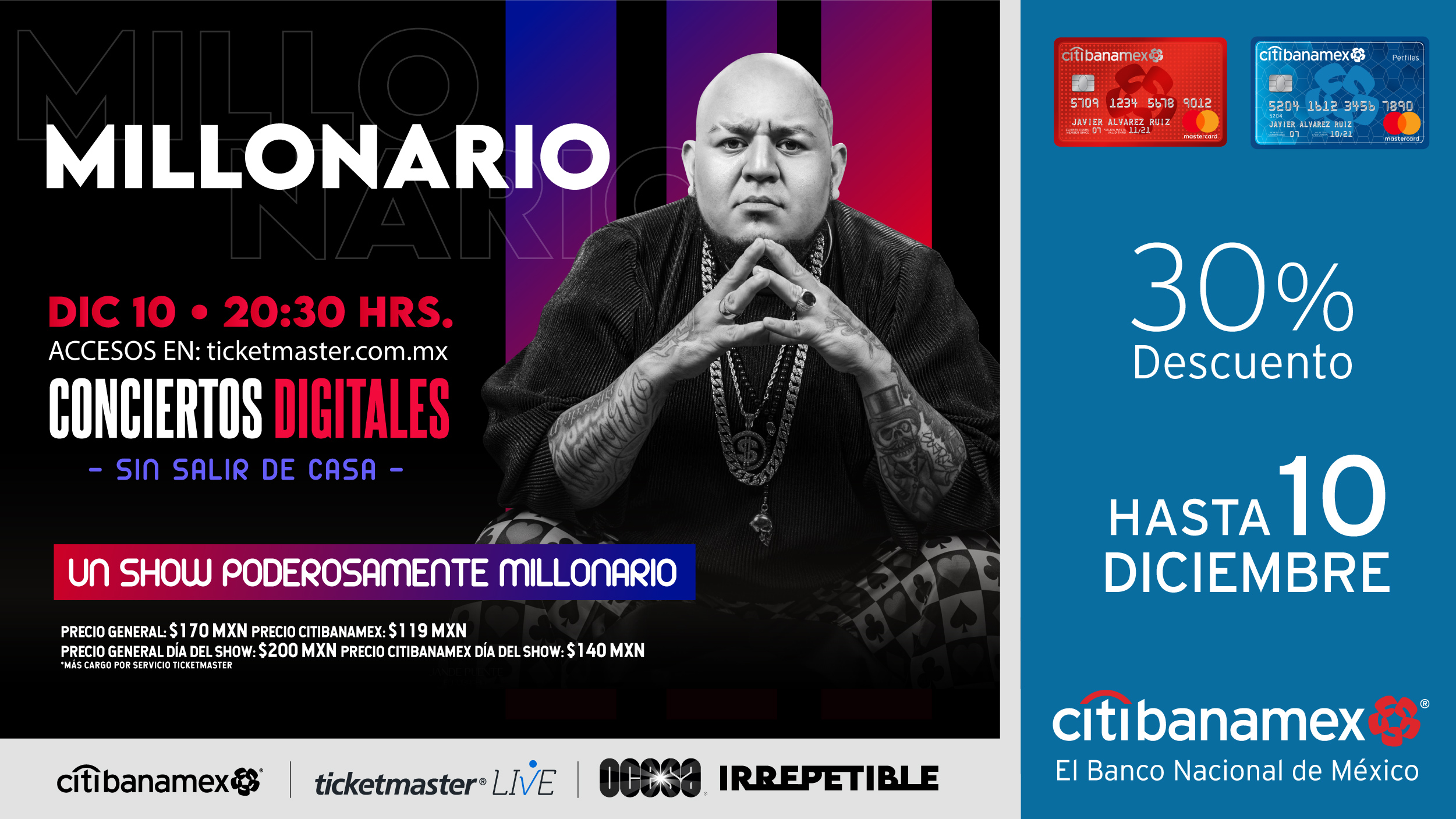 El rap de Millonario se vivirá en un concierto IRREPETIBLE